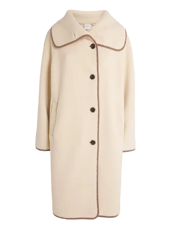 Varley Bonded-fleece Clemence Cape Coat - Beige