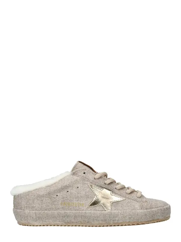 GOLDEN GOOSE Wool-blend Super-star Sabot Sneakers - Beige