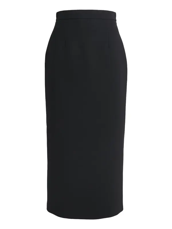 ROKSANDA Amel Crepe Pencil Midi Skirt - Black
