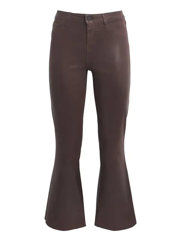 L'Agence Coated Kendra Flared Jeans - Brown