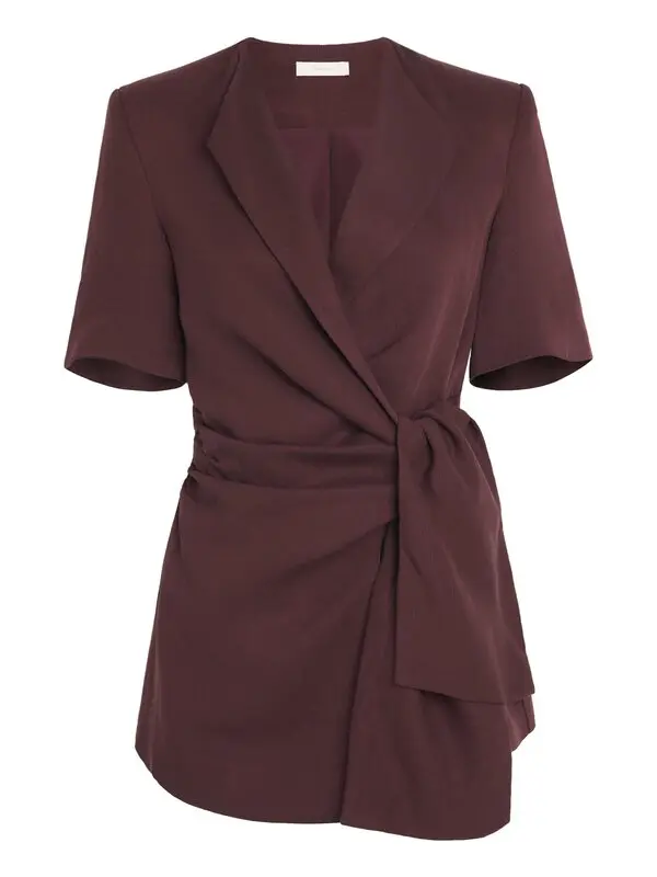 Faithfull The Brand Ida Wrap Blazer - Brown