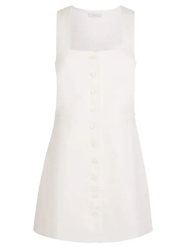 Faithfull The Brand Linen Jaques Mini Dress - White