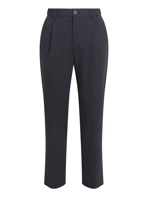 Herno Seersucker Drawstring-adjustable Trousers - Navy