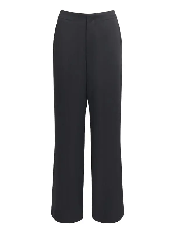 AERON Satin Vincent Wide-leg Trousers - Black