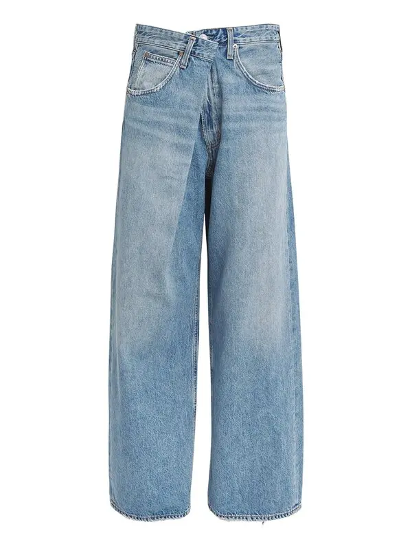 AGOLDE Vana Fold Wide-leg Jeans - Blue
