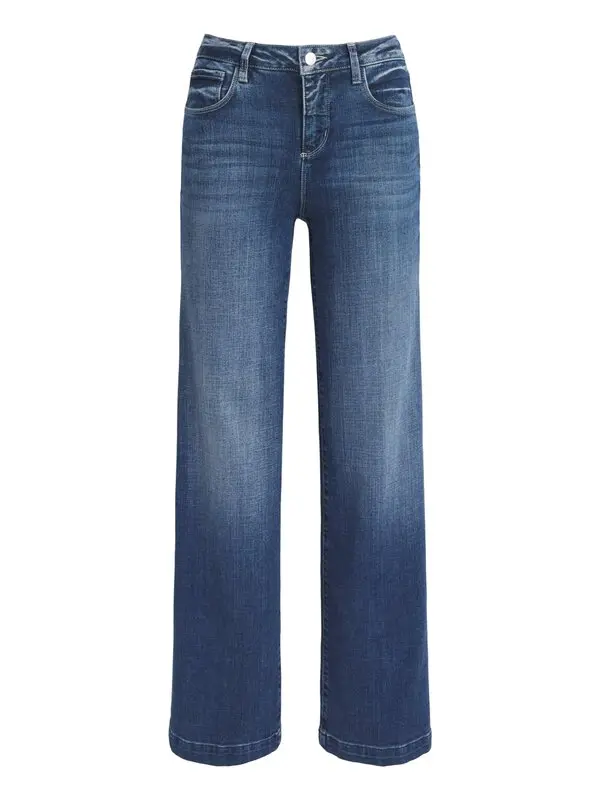 L'Agence High-rise Scottie Wide-leg Jeans - Blue