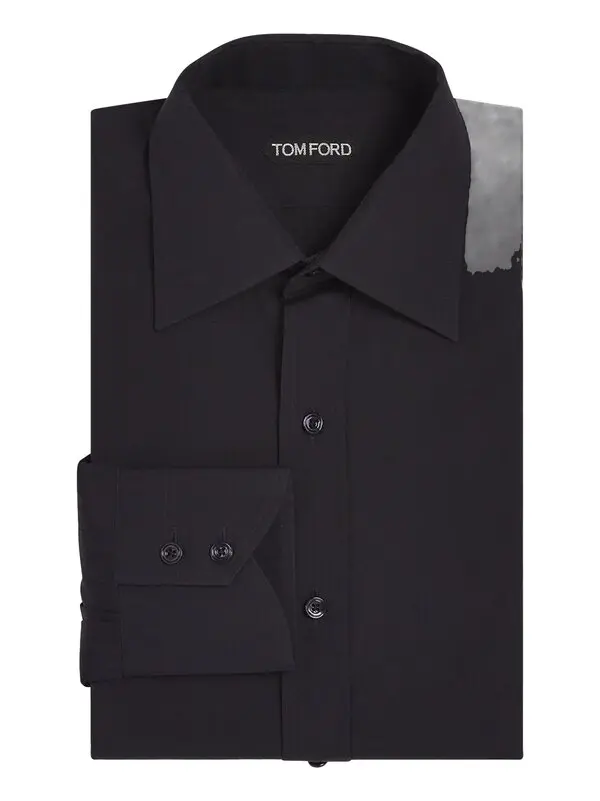 TOM FORD Cotton Poplin Slim-fit Shirt - Black