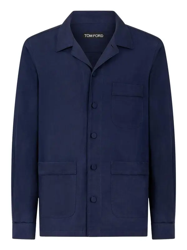 TOM FORD Cotton Overshirt - Blue