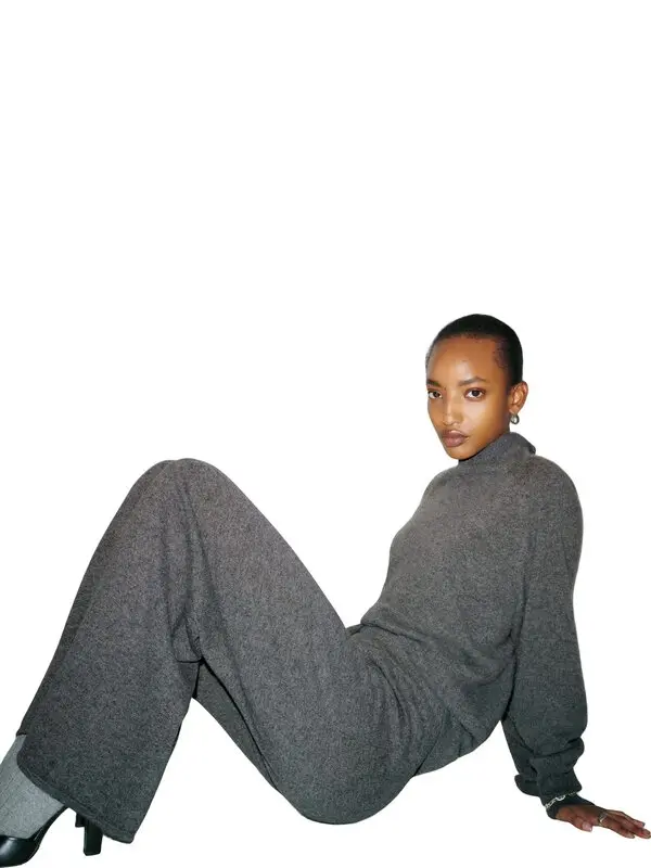 REFORMATION Lyle Cashmere Pants - Grey