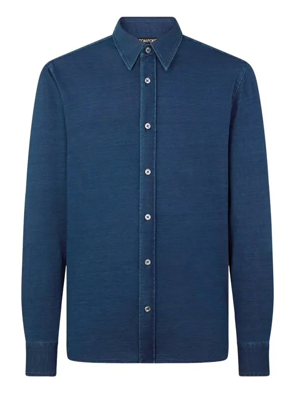 TOM FORD Cotton Shirt - Blue
