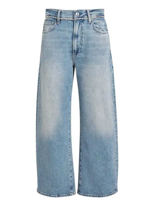 Paige Arellia High-rise Barrel-leg Jeans - Blue