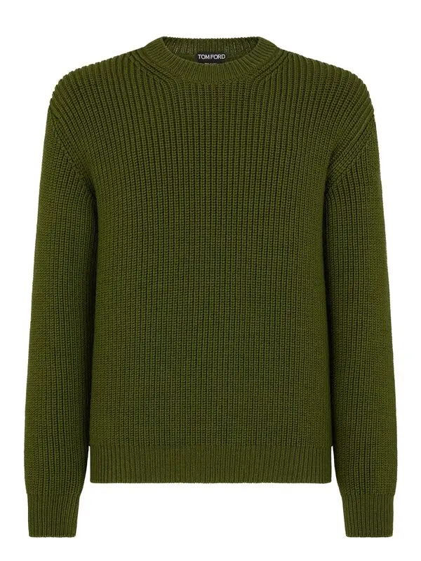 TOM FORD Wool Crew-neck Sweater - Green