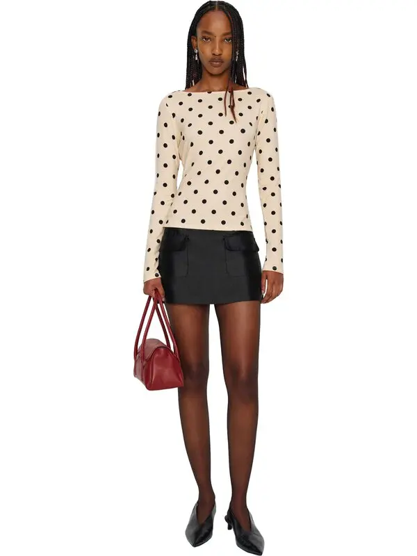 REFORMATION Arden Knit Top - Ivory