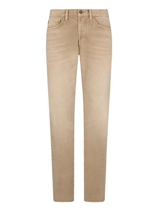 TOM FORD Straight Leg Trousers - Beige