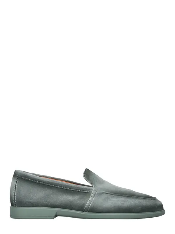 Santoni Suede Malibu Loafers - Blue