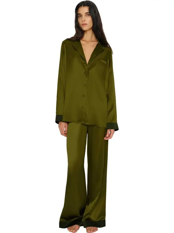 REFORMATION Ella Silk Set - Green