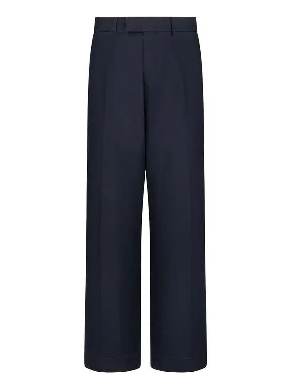 TOM FORD Cotton Tailored Trousers - Navy