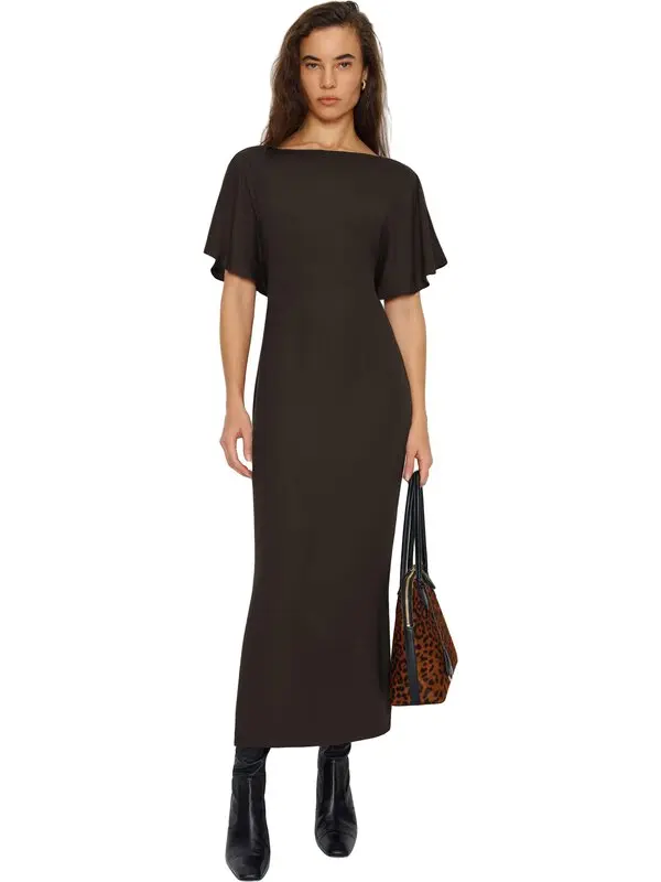 REFORMATION Maeva Midi Dress - Brown