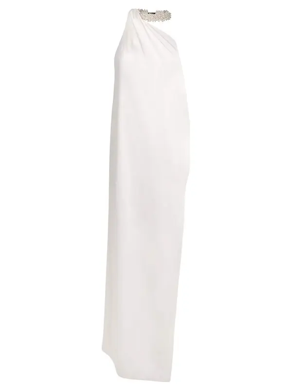 Stella McCartney Satin Embellished Gown - Ivory