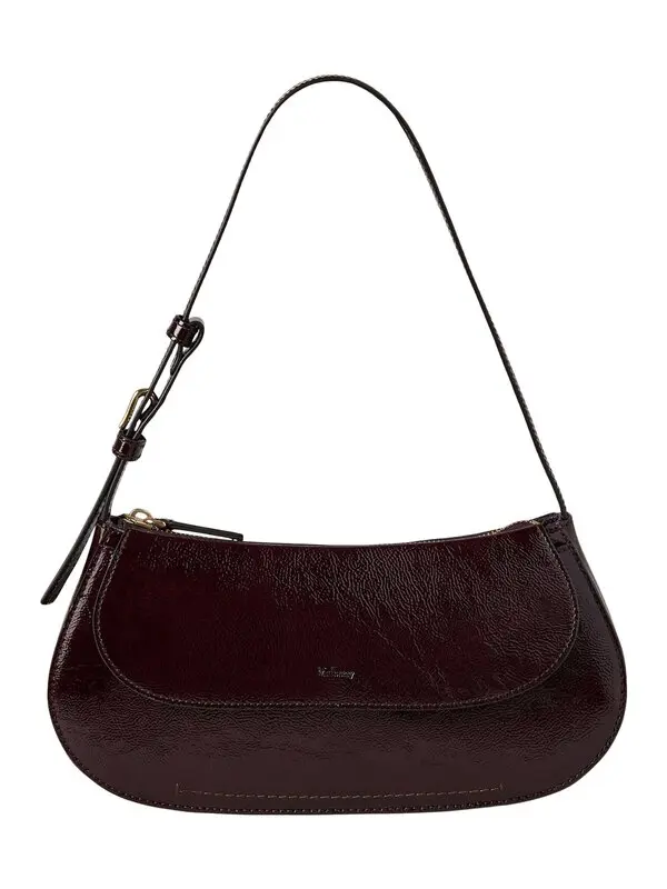 Mulberry Patent Leather Clovelly Shoulder Bag - Purple