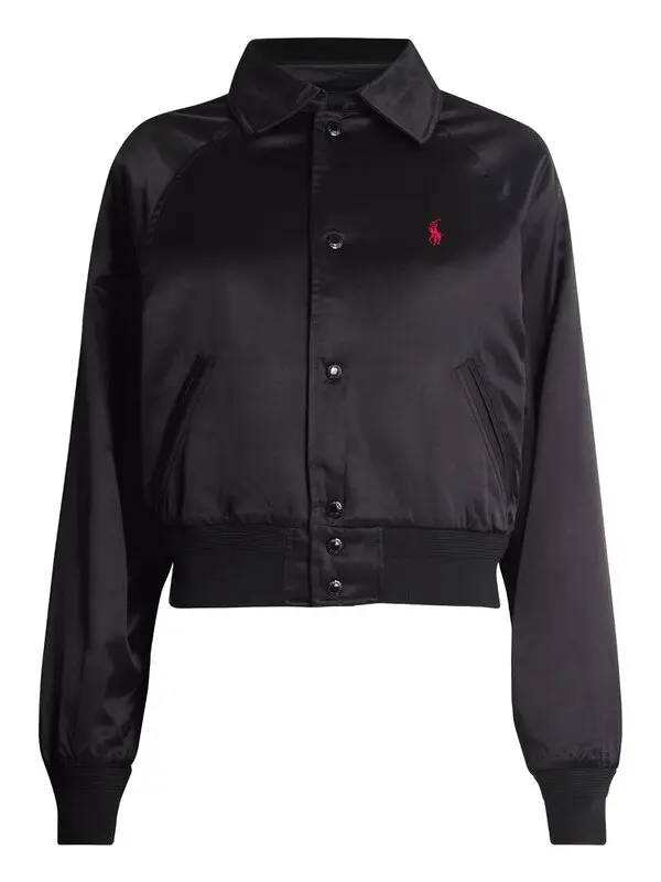 Polo Ralph Lauren Collared Bomber Jacket - Black
