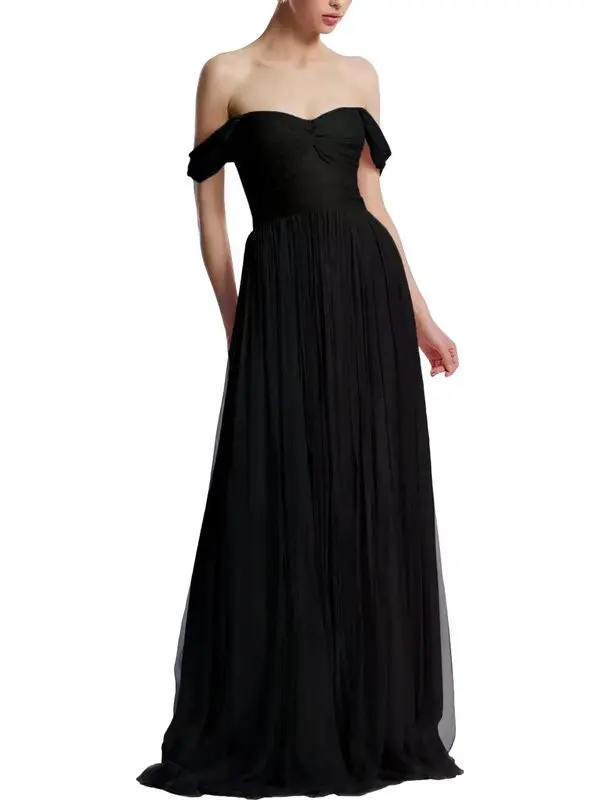 FRAMBOISE Roselyn Off-the-shoulder Maxi Dress - Black