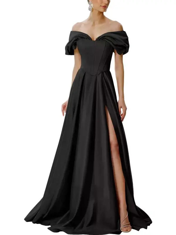 FRAMBOISE Giuliamy Off-the-shoulder Maxi Dress - Black