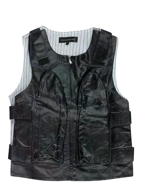 WHO DECIDES WAR BY EV BRAVADO Bullet Point Vest - Black