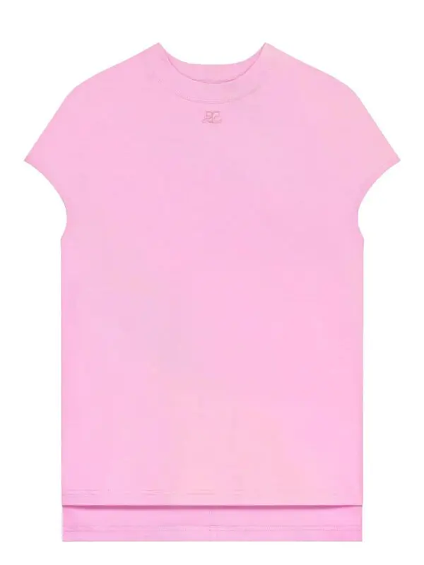 COURREGES Logo T-shirt - Pink
