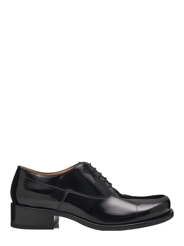 THE ROW Kai Leather Derby Shoes - Black Blk