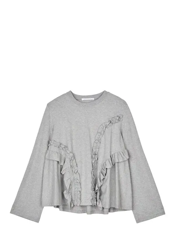 Cecilie Bahnsen Alva Ruffled T-shirt - Grey
