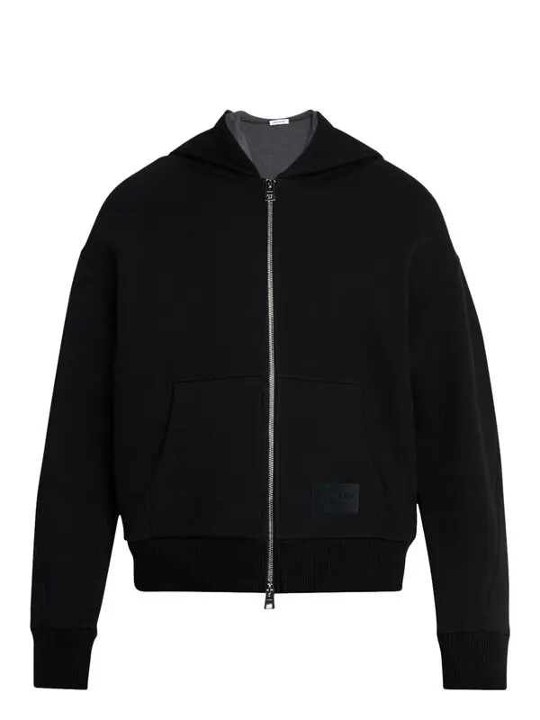 Givenchy Couture Seam Scuba Zipped Hoodie - 930-black/