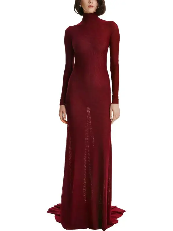 2310 STUDIO Turtleneck Maxi Dress - Red