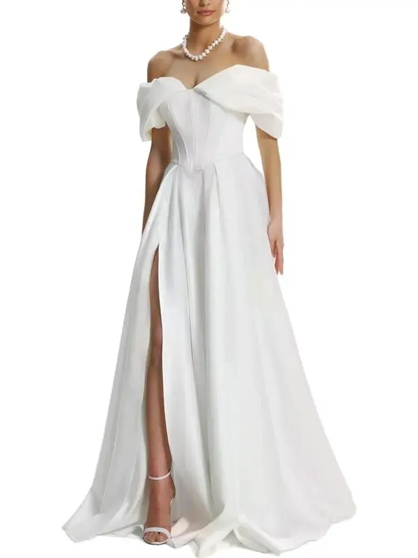FRAMBOISE Giuliamy Off-the-shoulder Maxi Dress - White