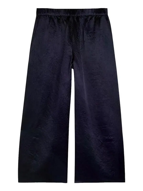 Eileen Fisher Wide-leg Textured Trousers - Blue