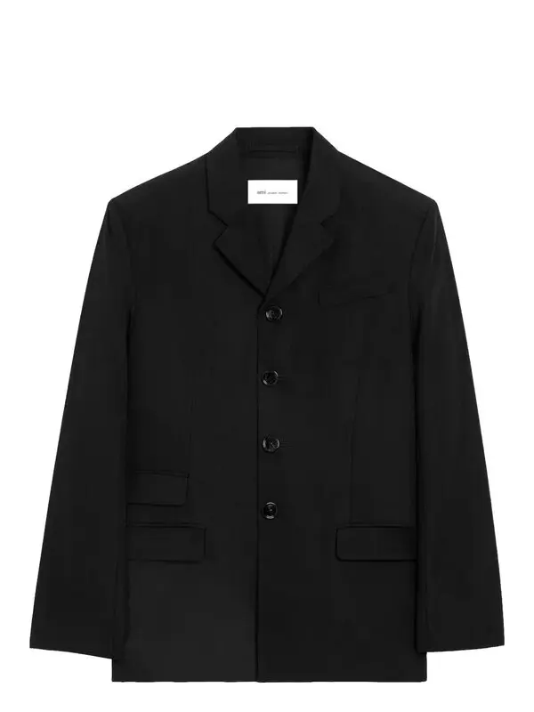 Ami Buttoned Single-breasted Blazer - Black