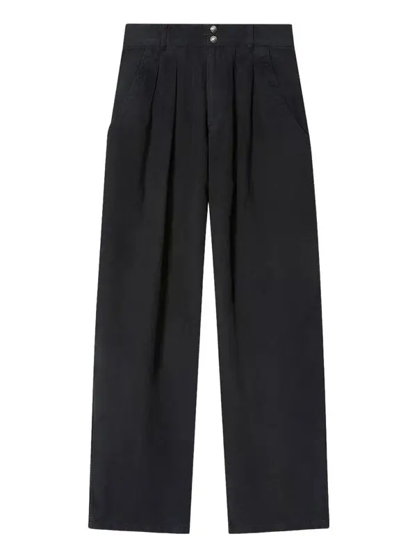 MARANT ETOILE Nadine Pleated-detail Trousers - Black