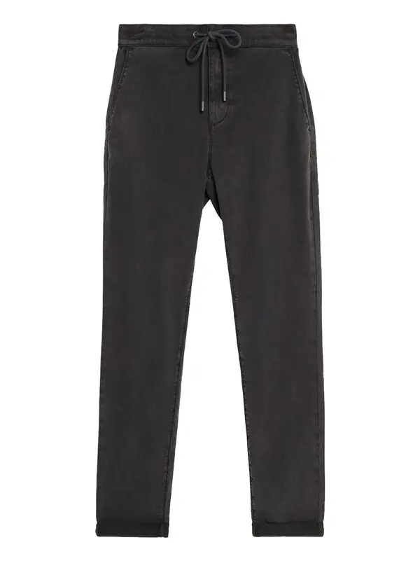 Paige Fraser Stretch Twill Cuffed Pants - Vintwasblk