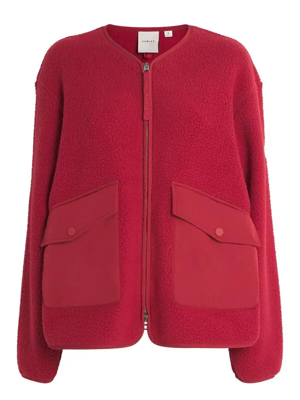 Varley Marina Collarless Fleece - Red