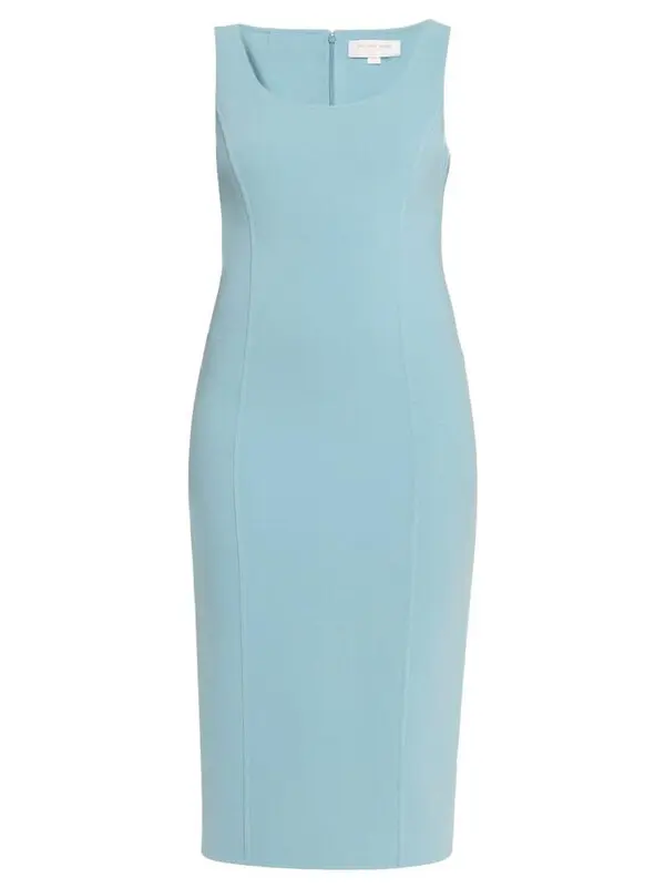 Michael Kors Sleeveless Scoop-neck Midi Sheath Dress - Seaglass