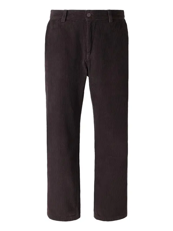 CORRIDOR Straight-leg Cotton-corduroy Trousers - Brown