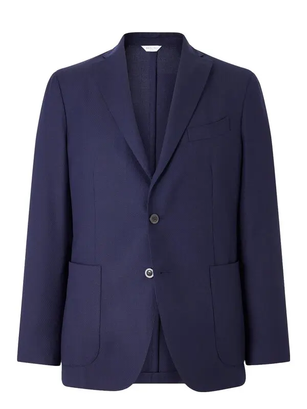 Boglioli K-jacket Virgin Wool-hopsack Blazer - Blue