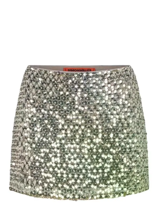 SIMONMILLER Sequin-embellished Mini Skirt - Silver
