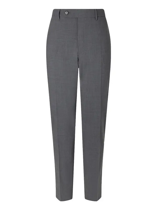 SLOWEAR Tapered Virgin Wool-blend Suit Trousers - Gray