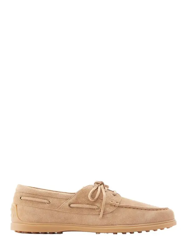TOD'S Gommino Suede Boat Shoes - Neutrals