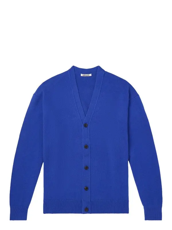 Auralee Cashmere Cardigan - Blue