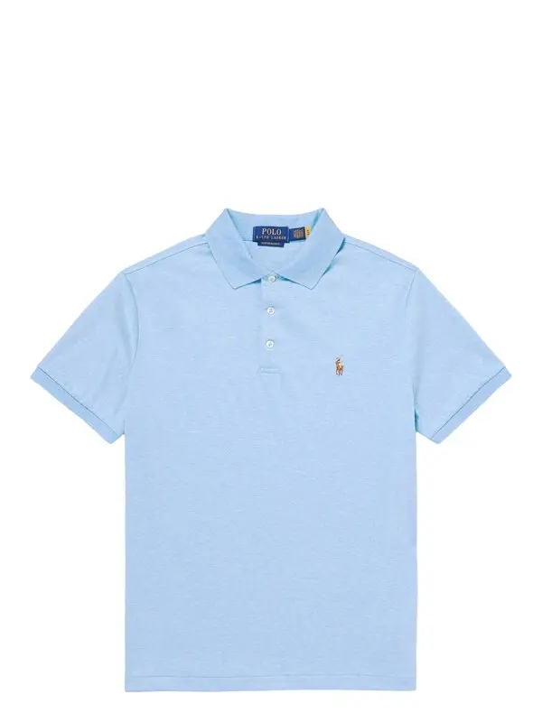 Polo Ralph Lauren Logo-embroidered Cotton-jersey Polo Shirt - Blue