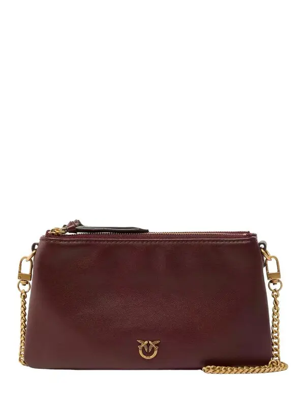 Pinko Logo-plaque Zip Clutch - Brown