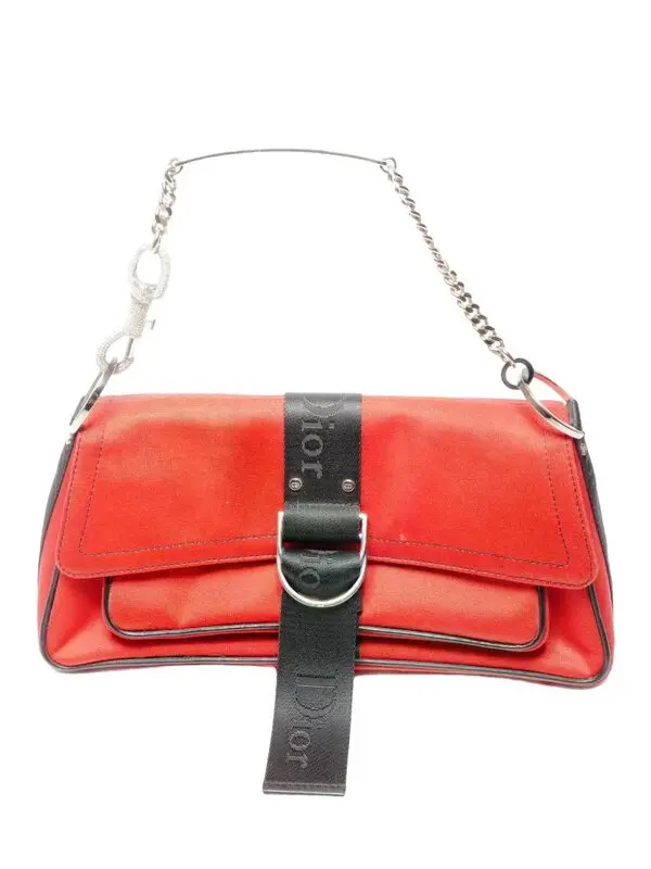 Dior 2003 Hardcore Canvas Shoulder Bag - Red