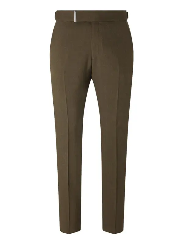 TOM FORD Atticus Straight-leg Suit Trousers - Green